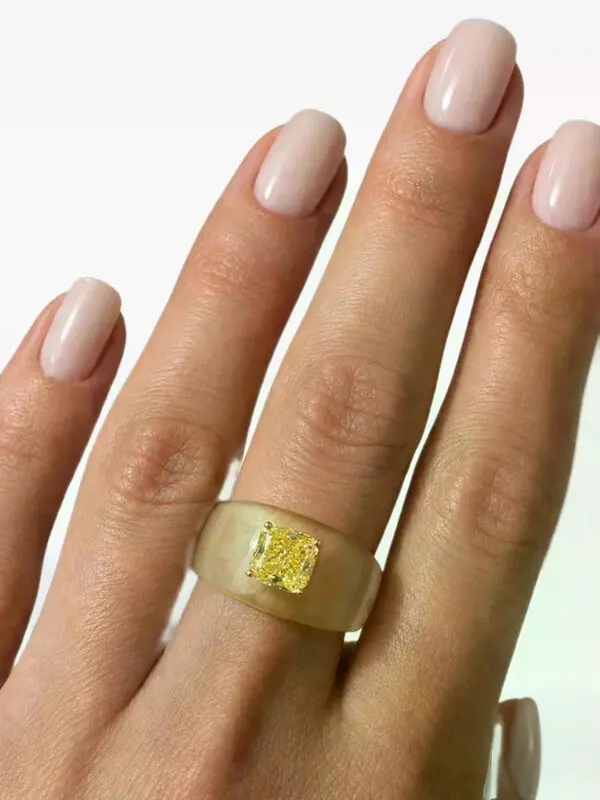 SOLO FOR DIAMONDS 14k Gold Cushion-cut Diamond Ring