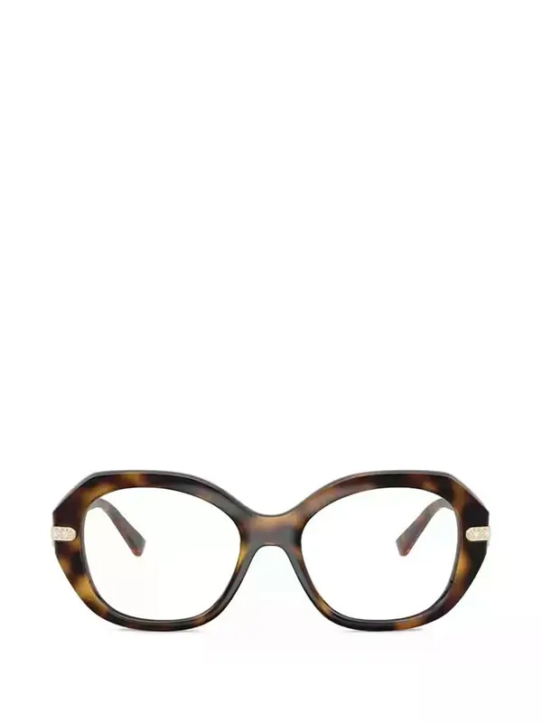 VOGUE EYEWEAR Tortoiseshell-effect Crystal-embellished Glasses