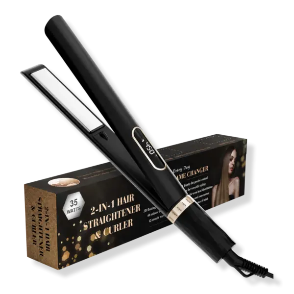 NICEBAY Titanium Flat Iron Curler - One-color