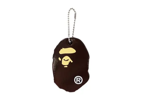 A BATHING APE Ape Head Keychain - Brown