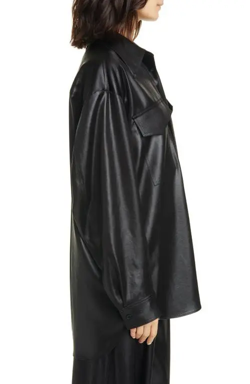 Tibi Celia Origami Sleeve Satin Shirt