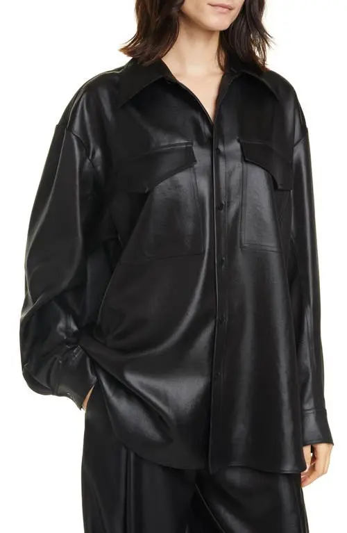 Tibi Celia Origami Sleeve Satin Shirt