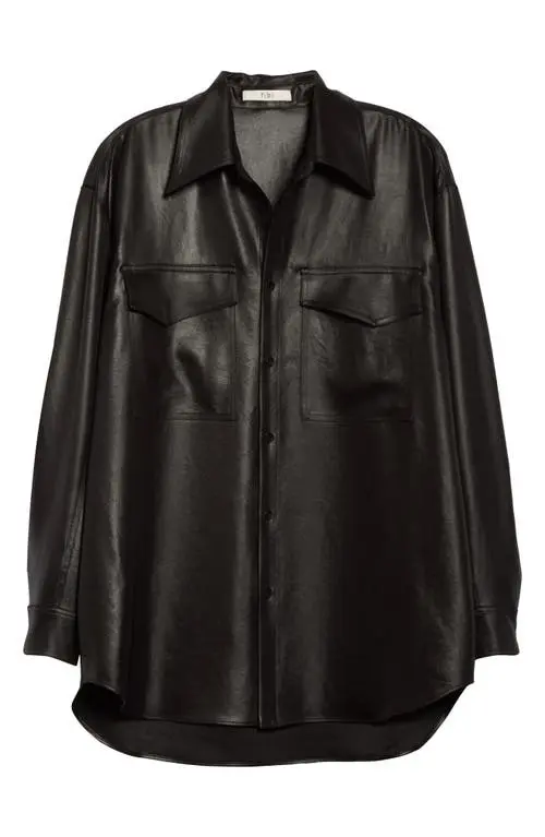 Tibi Celia Origami Sleeve Satin Shirt