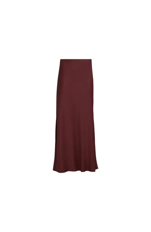 Brunello Cucinelli Satin Cady Fluid Bias-cut Skirt