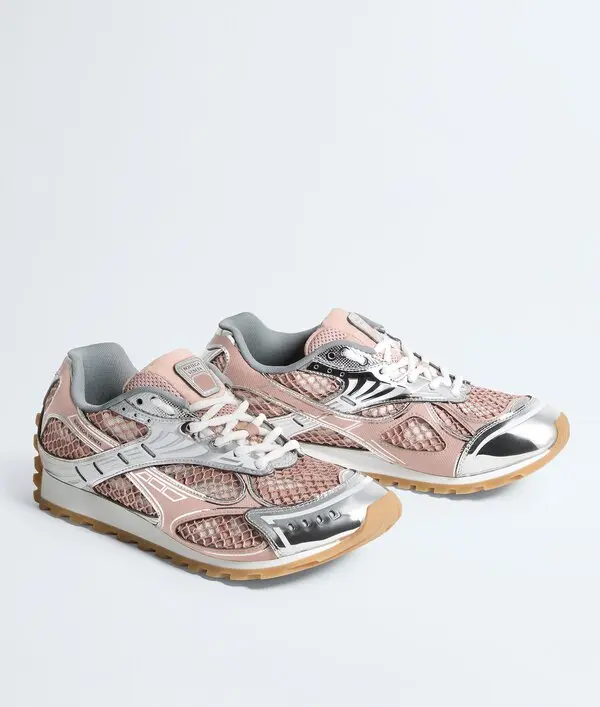 Bottega Veneta Orbit Sneaker - White/terra Pink