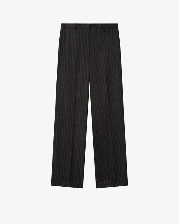 Isabel Marant Étoile Noanda Pleated Virgin Wool Pinstripe Pants