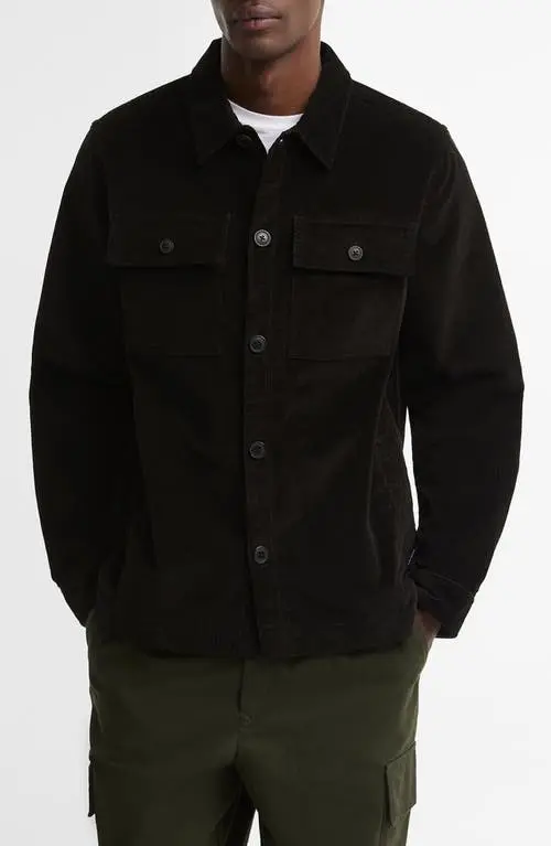Barbour Tartan Trimmed Corduroy Shirt Jacket