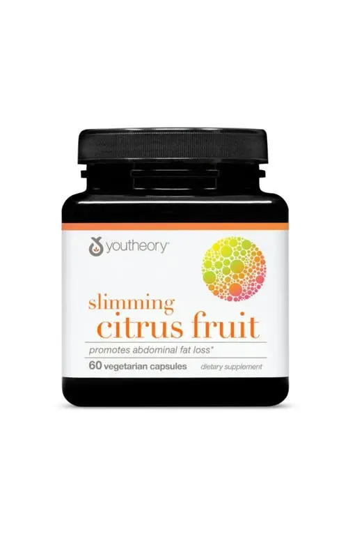 YOUTHEORY Slimming Citrus Fruit Vegan Health Supplement With Chromium 60 Vegetarian Capsules - None