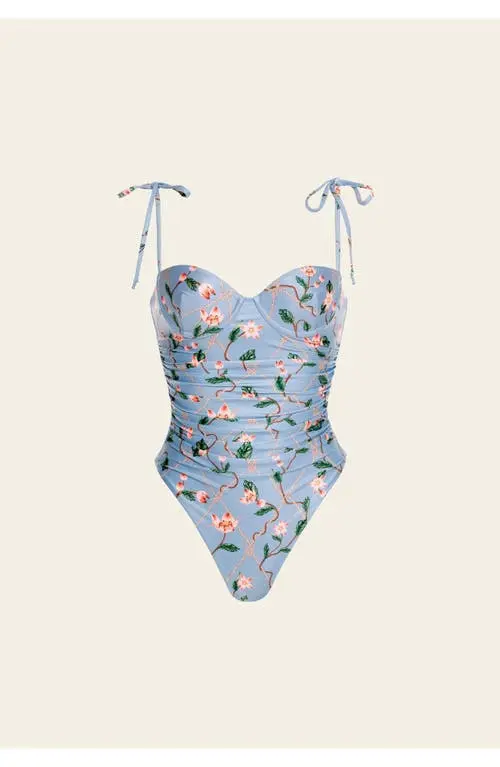 Agua Bendita Rábano Navegante One-piece Swimsuit - Blue