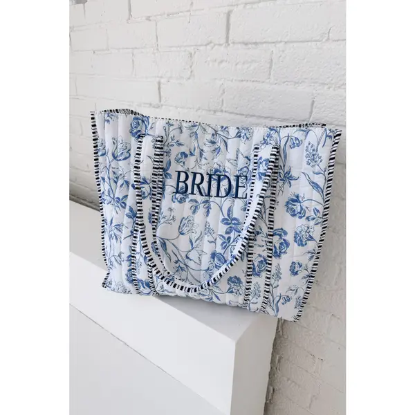 UNTAMED PETALS Beatrix Quilted Bridal Tote