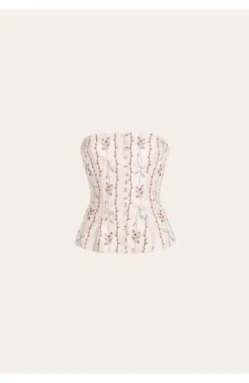 Agua Bendita Abelia Navegante Cropped Corset Top