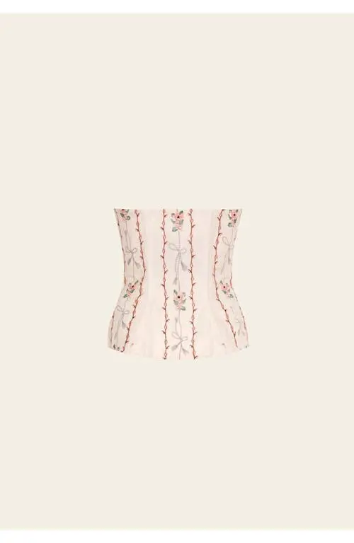 Agua Bendita Abelia Navegante Cropped Corset Top