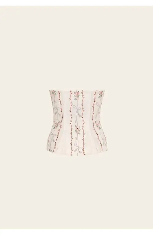 Agua Bendita Abelia Navegante Cropped Corset Top