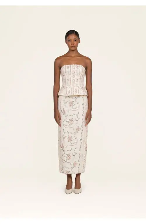 Agua Bendita Abelia Navegante Cropped Corset Top