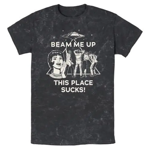 STRANGER THINGS Vintage This Place Sucks Ufo T Shirt