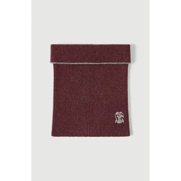 Brunello Cucinelli Cashmere Rib Knit Neck Warmer - Amaranth