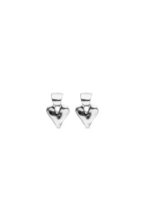UNODE50 Sterling Plated Heart Earrings