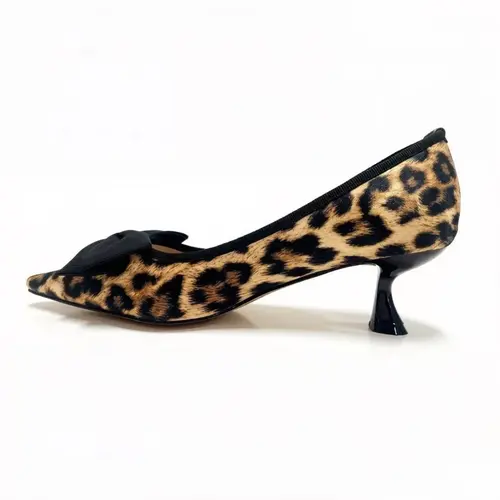KNEETOES Dixie Pumps With Bow Detailing - Leopard