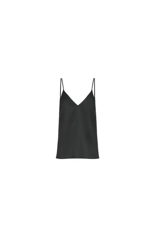 Brunello Cucinelli Stretch Silk Satin Camisole - Black