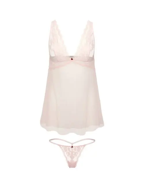 ADORE ME Nedda Babydoll Lingerie - Light Pink