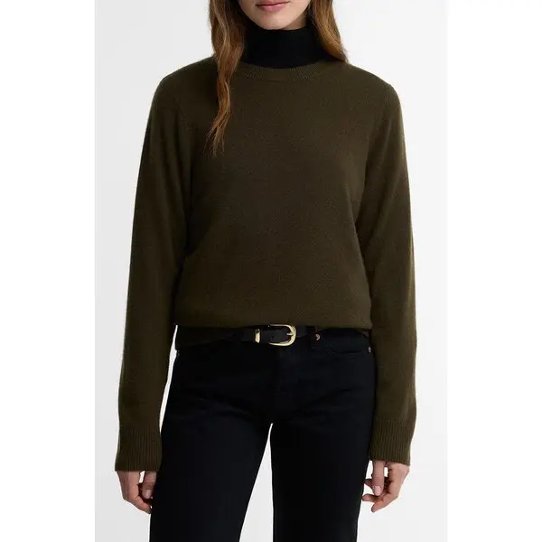 Barbour Penwood Cashmere Sweater - Olive