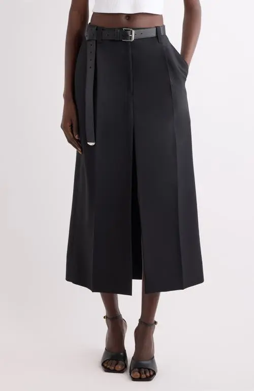 Givenchy Slit Wool & Mohair Pencil Skirt
