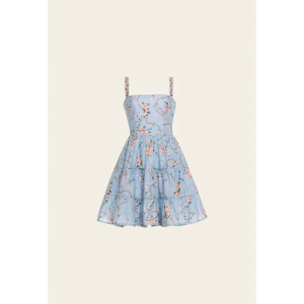 Agua Bendita Lima Mini Navegante Mini Dress - Blue