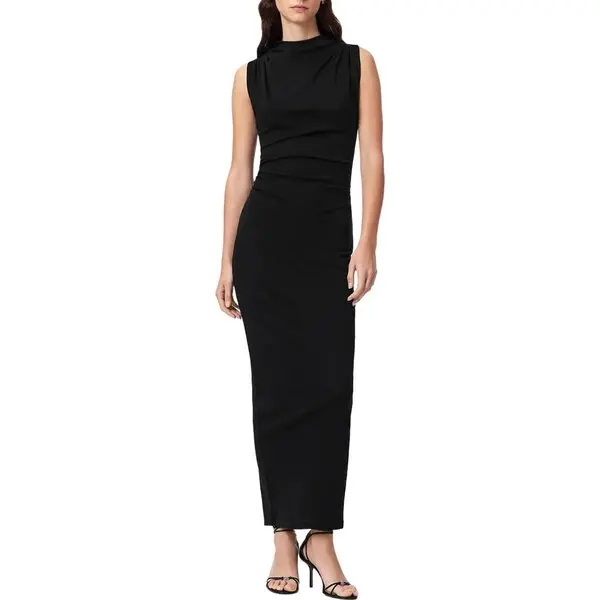 ALLSAINTS Katarina Cowl Neck Maxi Dress - Black