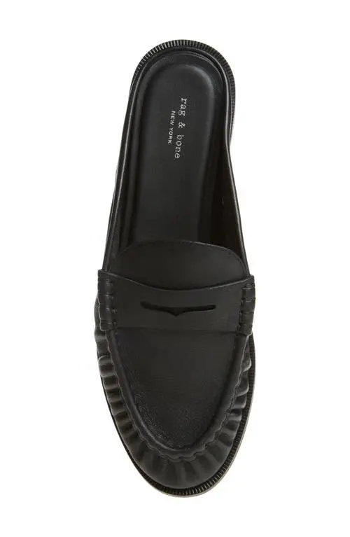 Rag & Bone Lexi Leather Flat Mule - Black