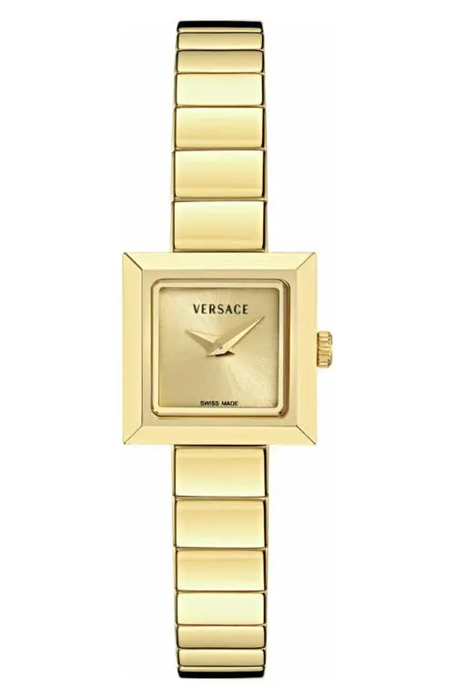 Versace V-square Petite Bracelet Watch - Gold/gold