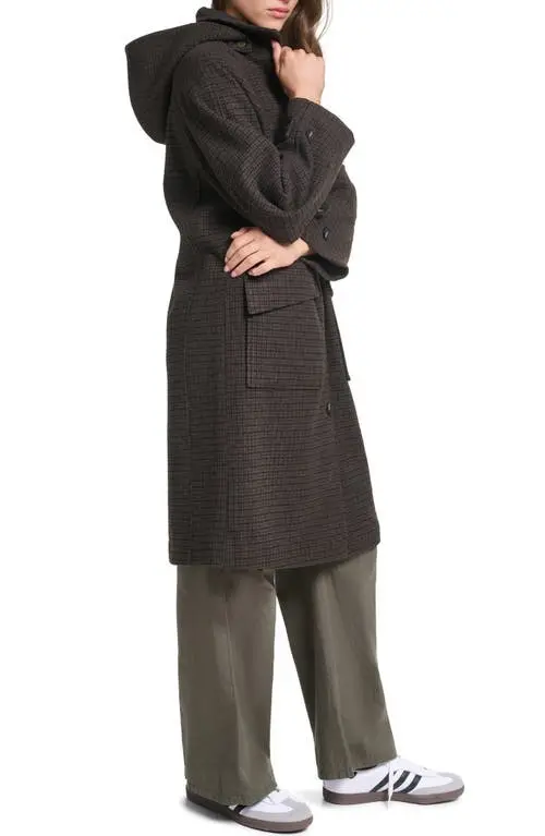 LEVI'S Wool Blend Mac Coat With Detachable Hood