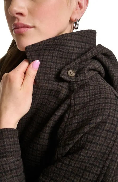 LEVI'S Wool Blend Mac Coat With Detachable Hood