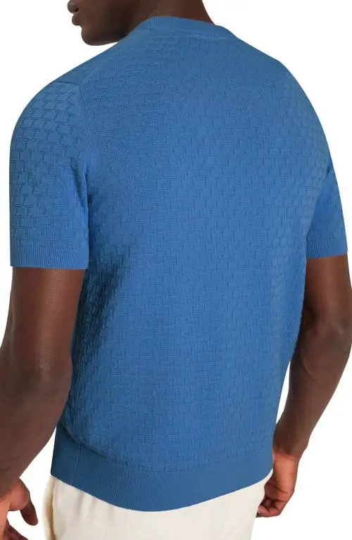 Ted Baker London Ingvi Cotton & Wool Knit T-shirt - Blue