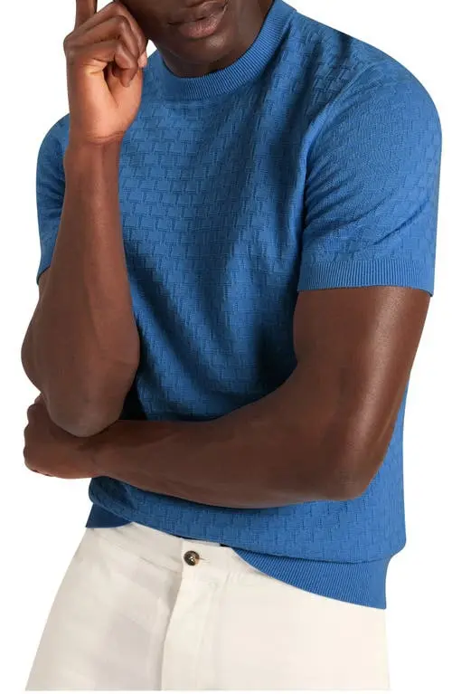 Ted Baker London Ingvi Cotton & Wool Knit T-shirt - Blue