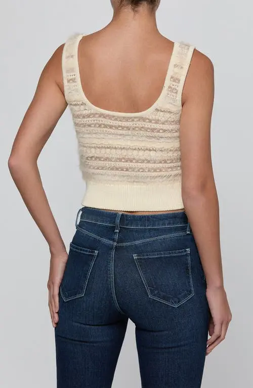 L'Agence Galene Mixed Stitch Crop Sweater Tank