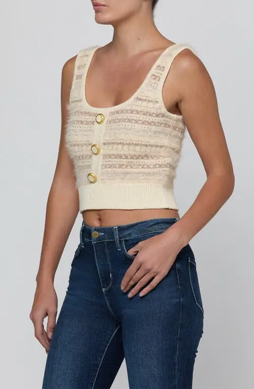 L'Agence Galene Mixed Stitch Crop Sweater Tank