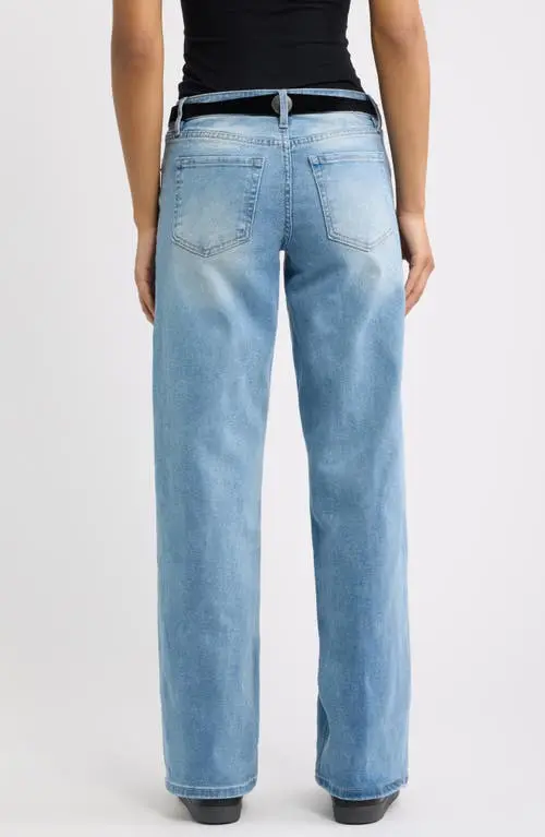 YMI Britney Belted Wide Leg Jeans - 08c - Light Medium