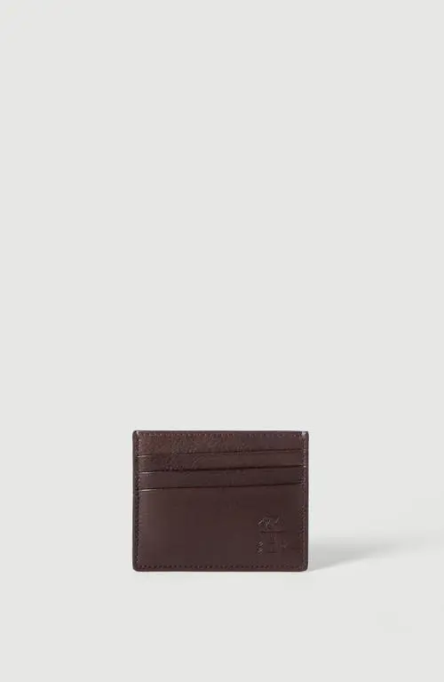 Brunello Cucinelli Brushed Leather Card Holder