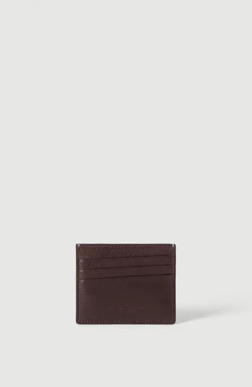 Brunello Cucinelli Brushed Leather Card Holder