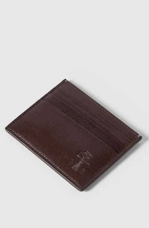 Brunello Cucinelli Brushed Leather Card Holder