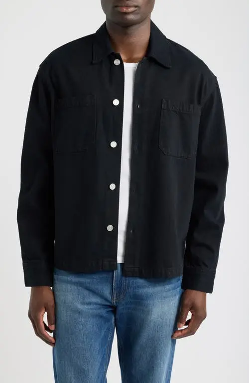 FRAME Cotton Blend Denim Shirt Jacket