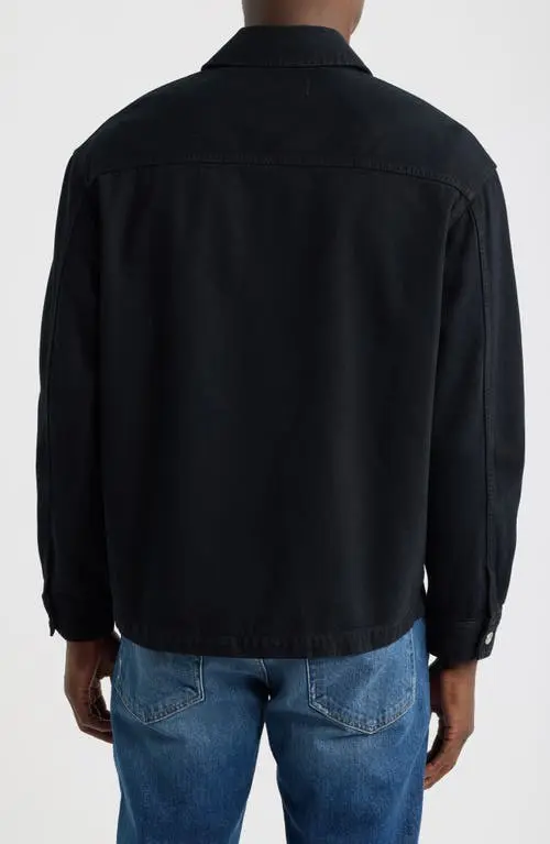 FRAME Cotton Blend Denim Shirt Jacket