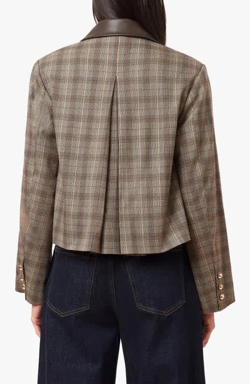 Habitual Houndstooth Check Swing Jacket