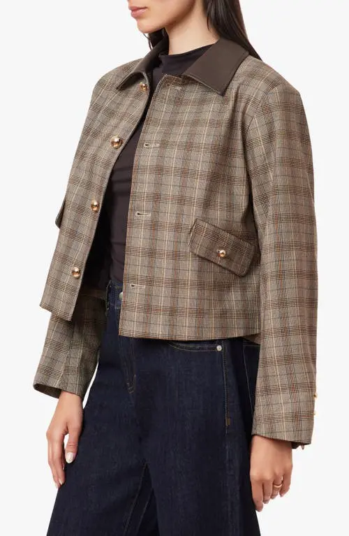 Habitual Houndstooth Check Swing Jacket