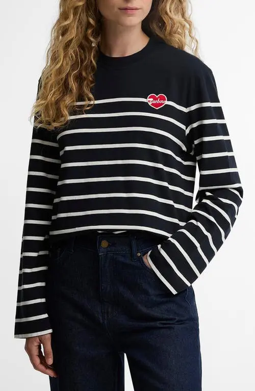 Barbour Harling Striped Long Sleeve T-shirt - Dark Navy/cloud