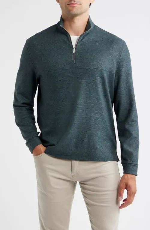 Johnnie-o Mikey Printed Check Quarter Zip Pullover
