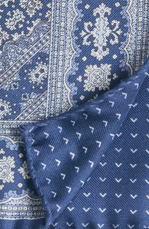 JACK VICTOR Paisley Pocket Square - Aviator