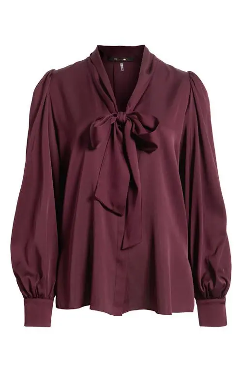 Kobi Halperin Selena Silk Pussy Bow Blouse - Berry