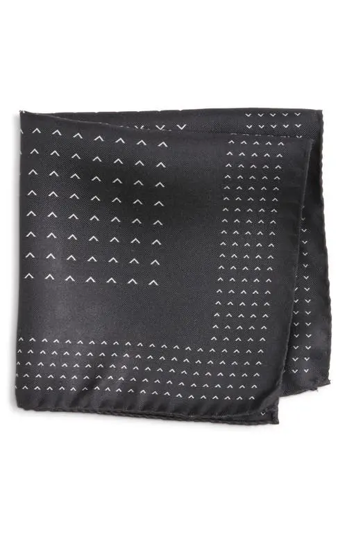 JACK VICTOR Mr. Vic Dot Pocket Square - Black