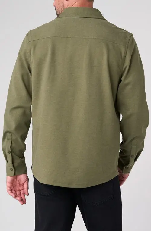 LIVERPOOL Long Sleeve Knit Button Up Shirt - Winter Moss